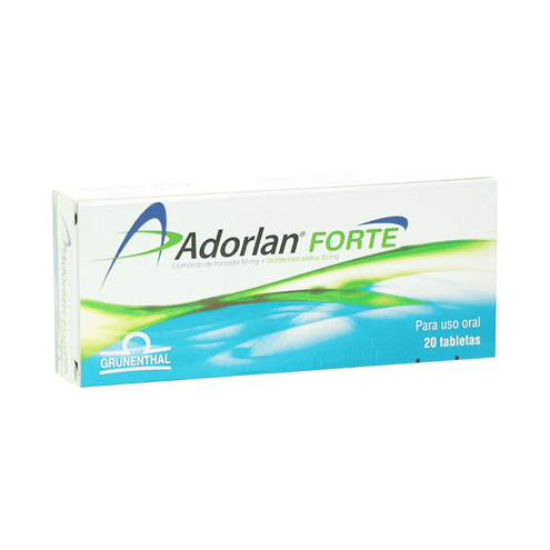 ADORLAN FORTE 50MG+50MG X 20 TABLETAS - locatelcolombia