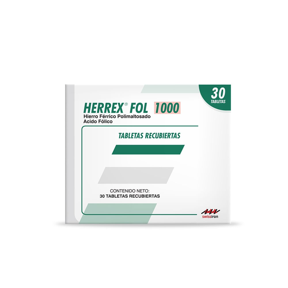 Herrex Fol 1000 X 30 Tabletas Recubiertas-Locatel Colombia - locatelcolombia