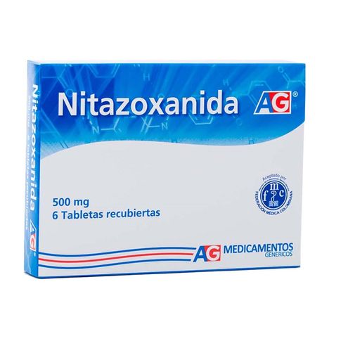 Nitazoxanida 500MG AG X 6 Tabletas-Locatel Colombia - locatelcolombia