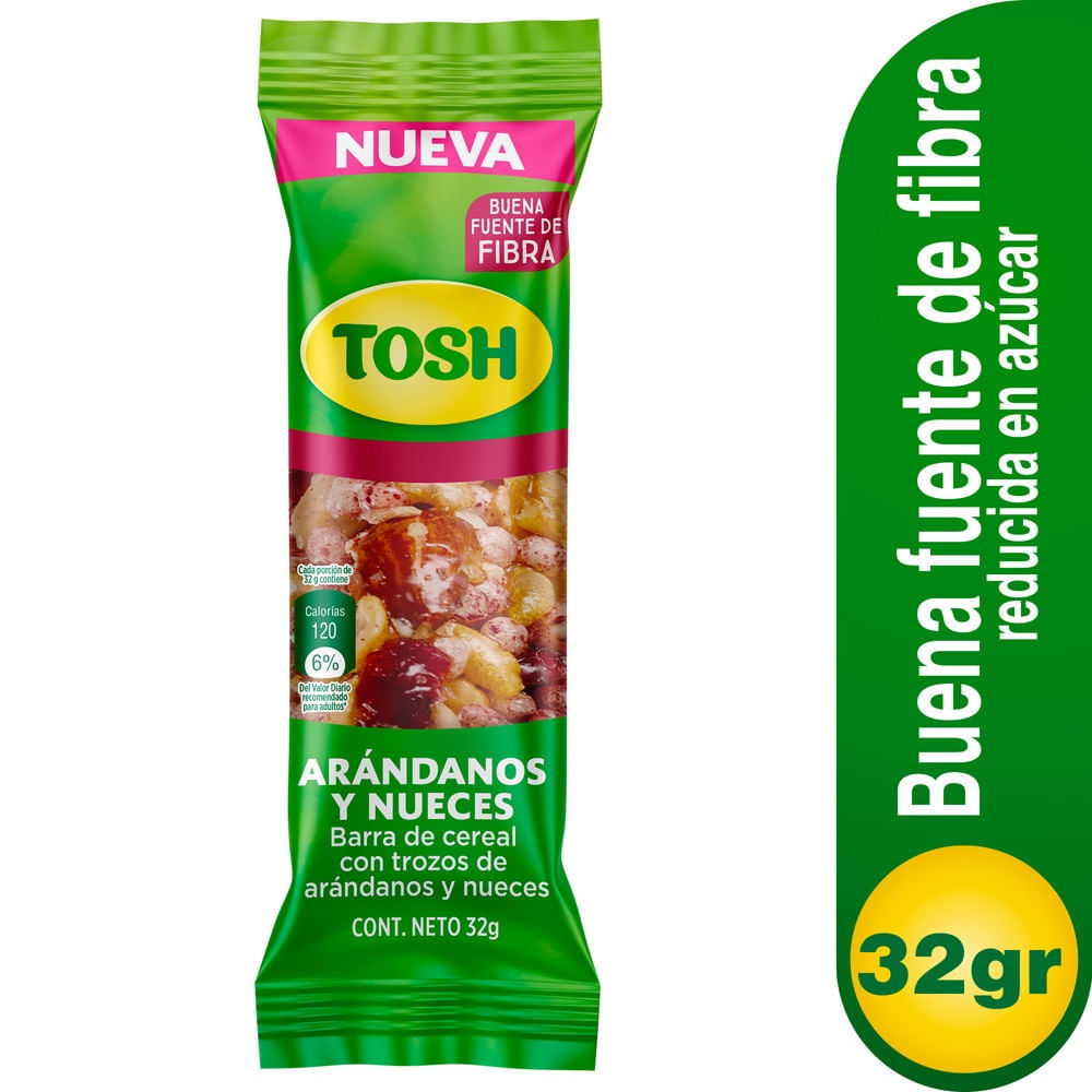 Barra Tosh Cereal Arándanos Y Nueces 32G-LocatelColombia - locatelcolombia